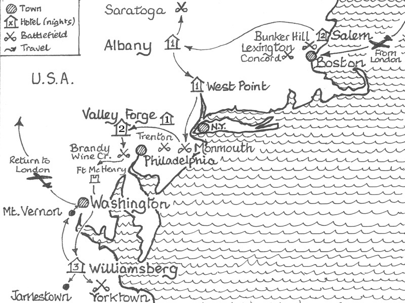 American Revolution Valley Forge Map